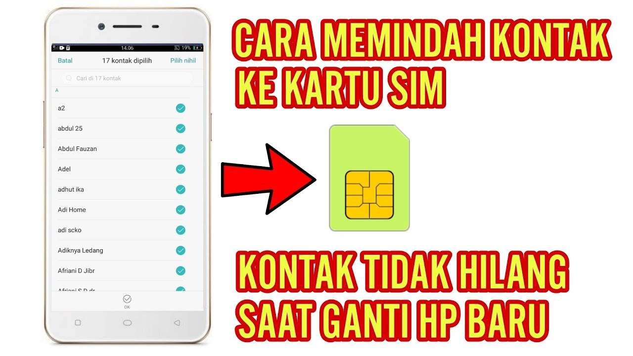 Tips Memindahkan Kontak Ke Kartu SIM Pada Semua HP! 2025