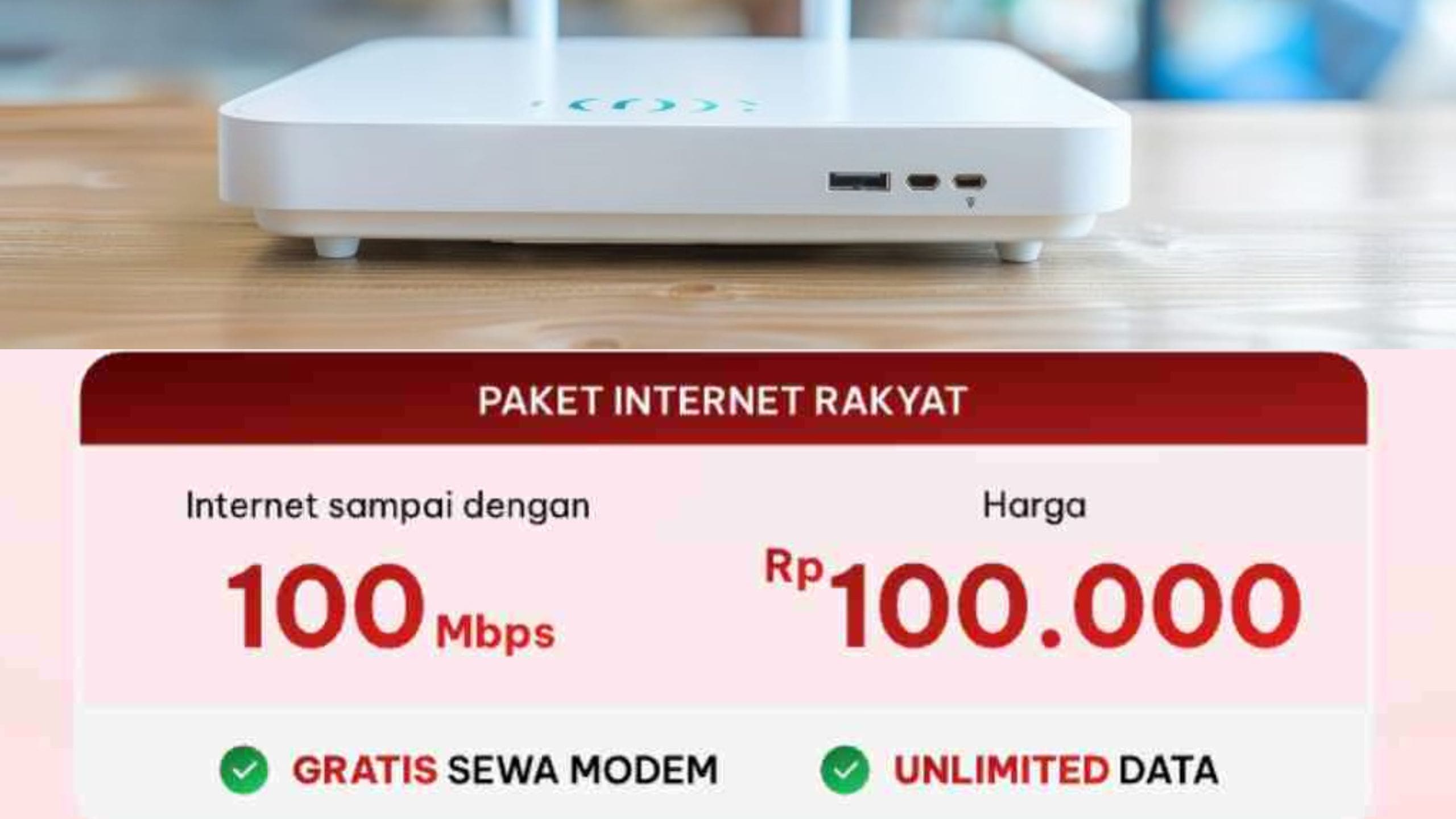 Cara Daftar Paket Internet Rakyat 100 Mbps Rp100 Ribu 2026