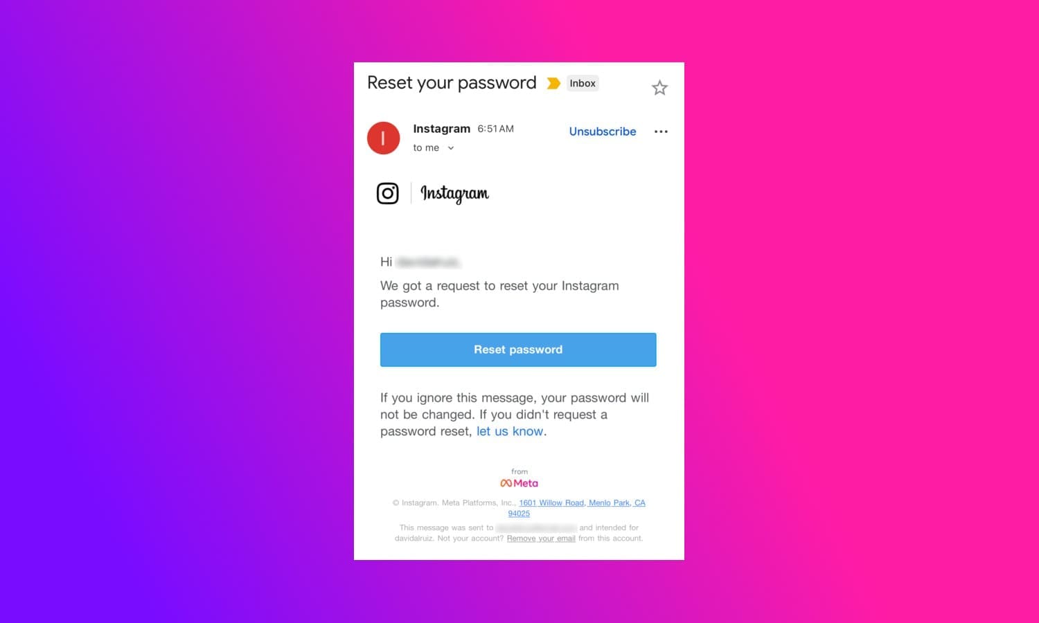 Email Permintaan Reset Password Muncul di Instagram, Begini Tips ...